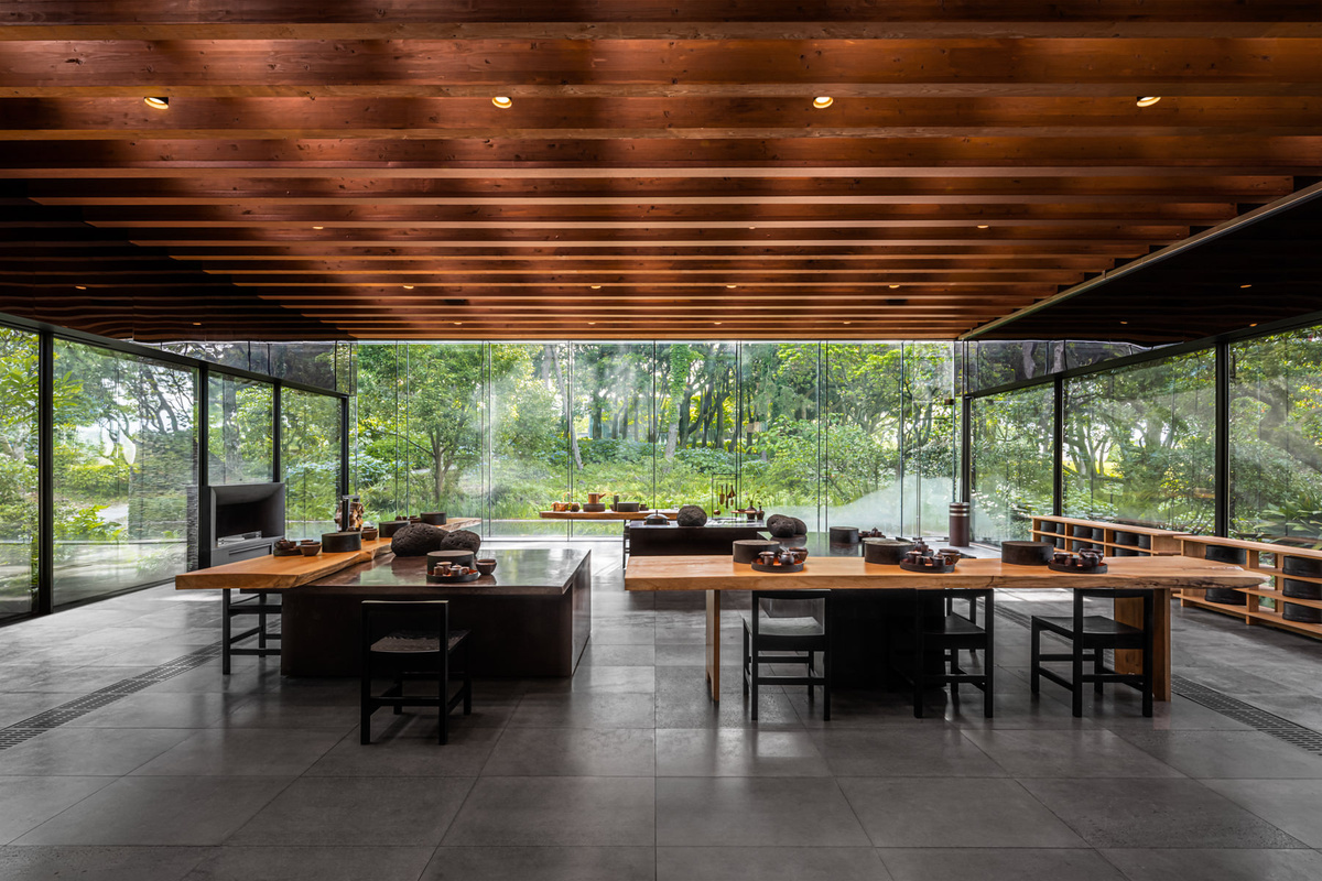 osulloc tea stone — texture on texture