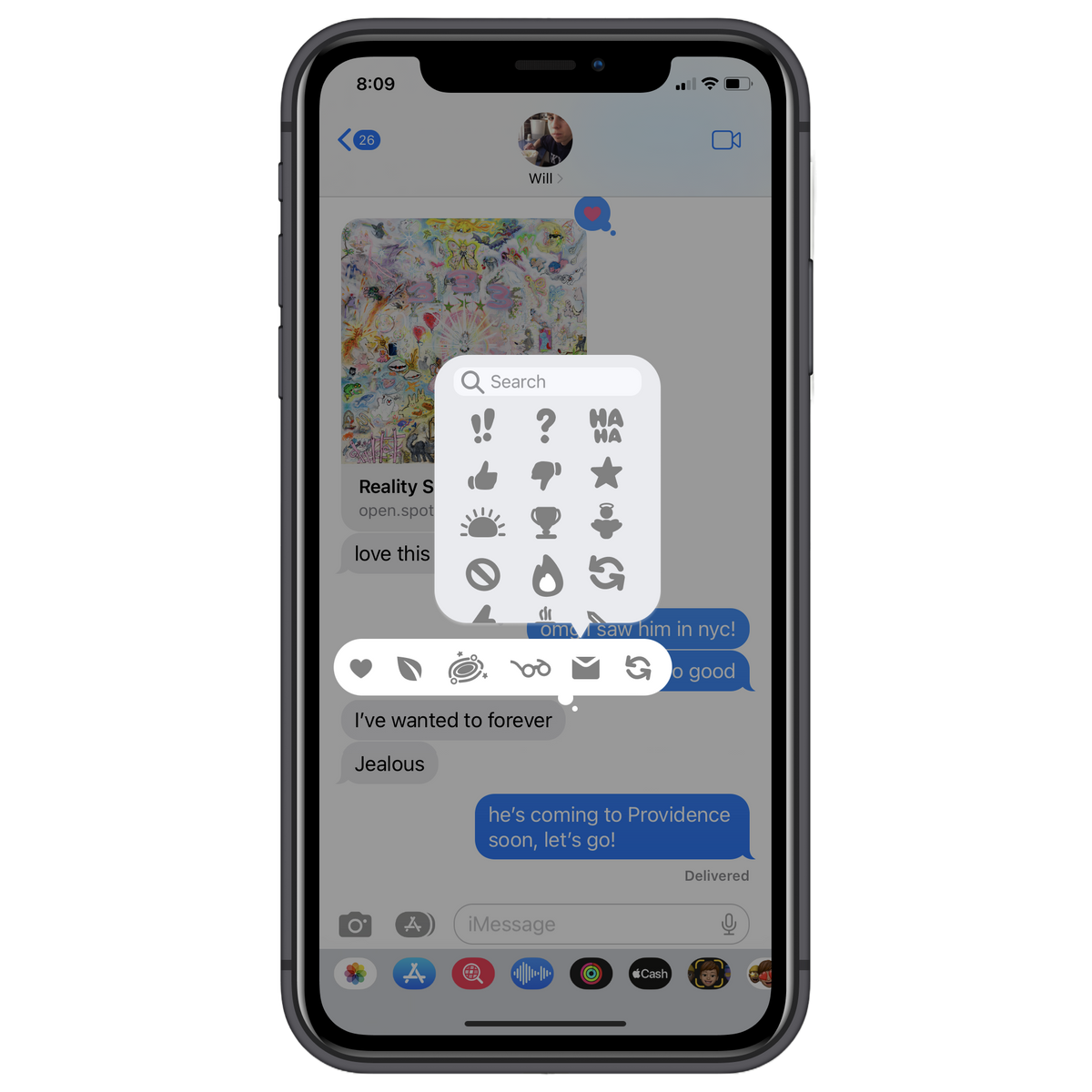 imessage tapback redesign — will allstetter