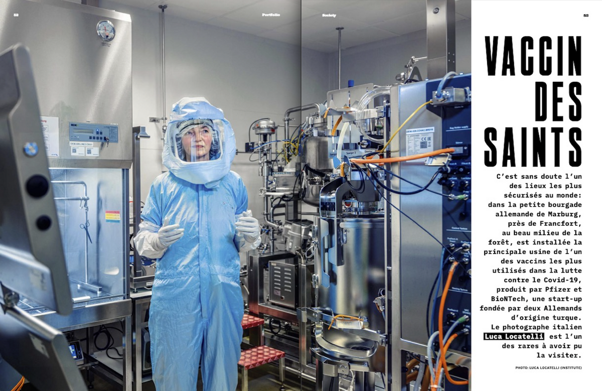 Luca Locatelli's 'Inside BioNTech' in Society — Institute Artist