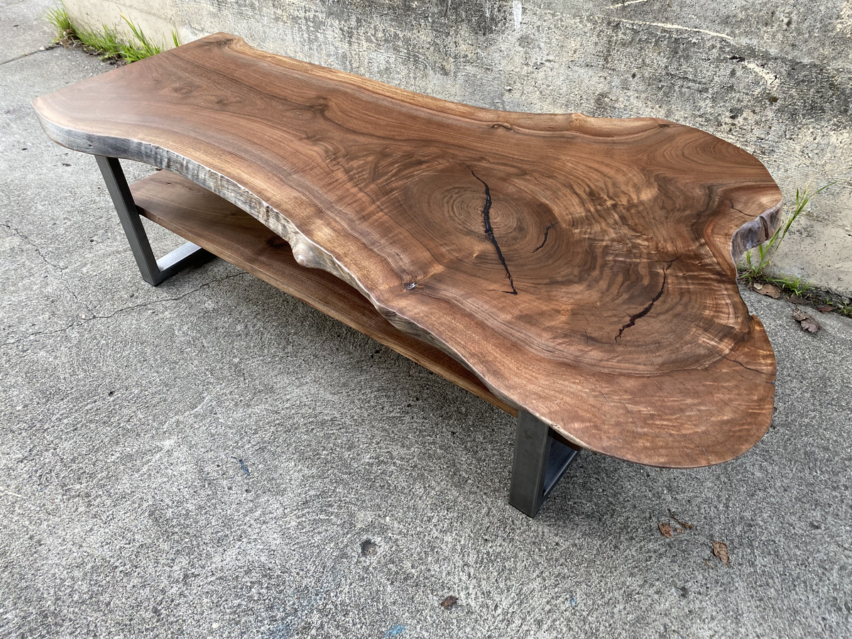 Black Walnut Two Level Coffee Table — Ambrose Woodworks