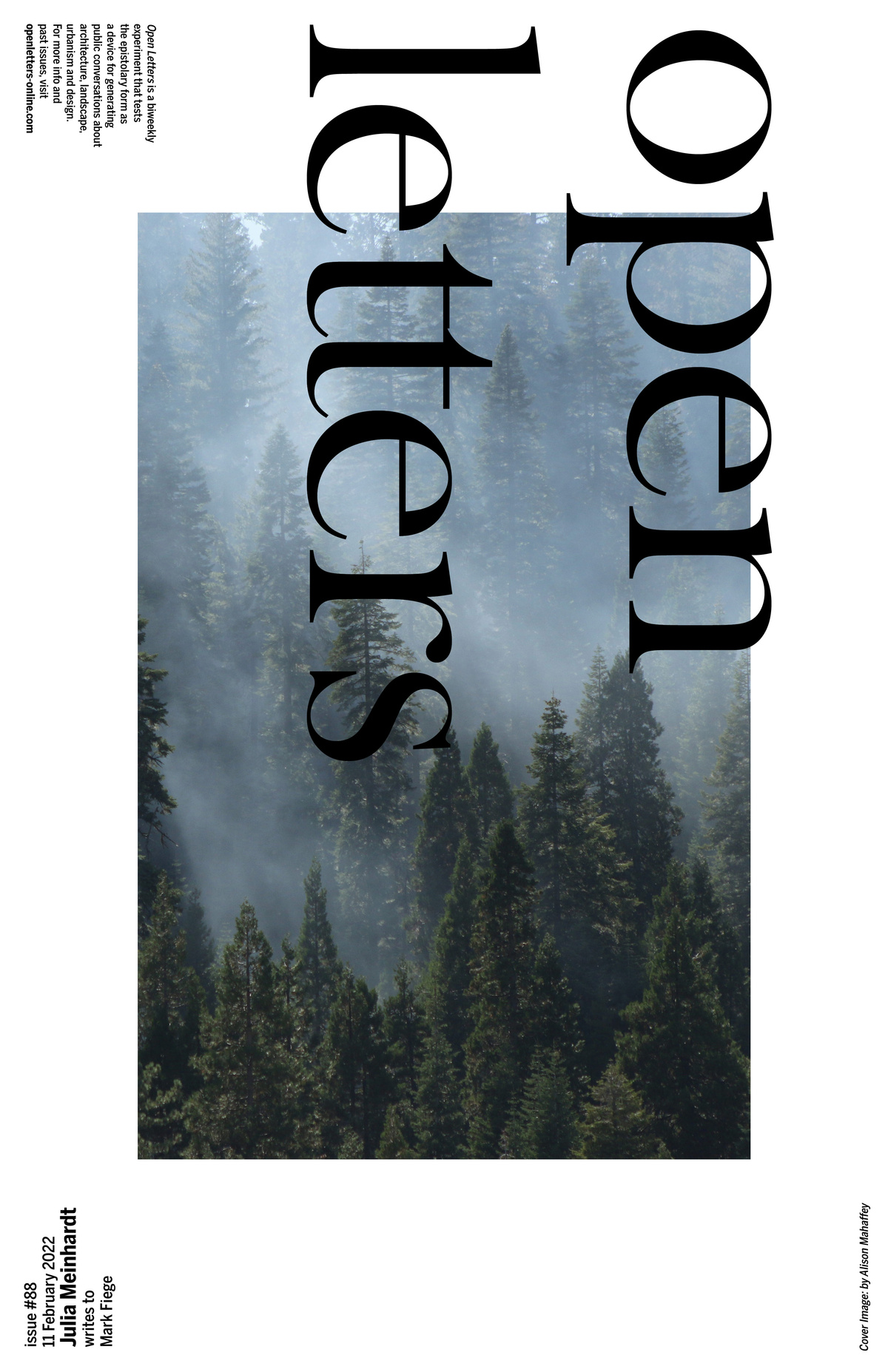 Issue #88 Julia Meinhardt to Mark Fiege — Open Letters