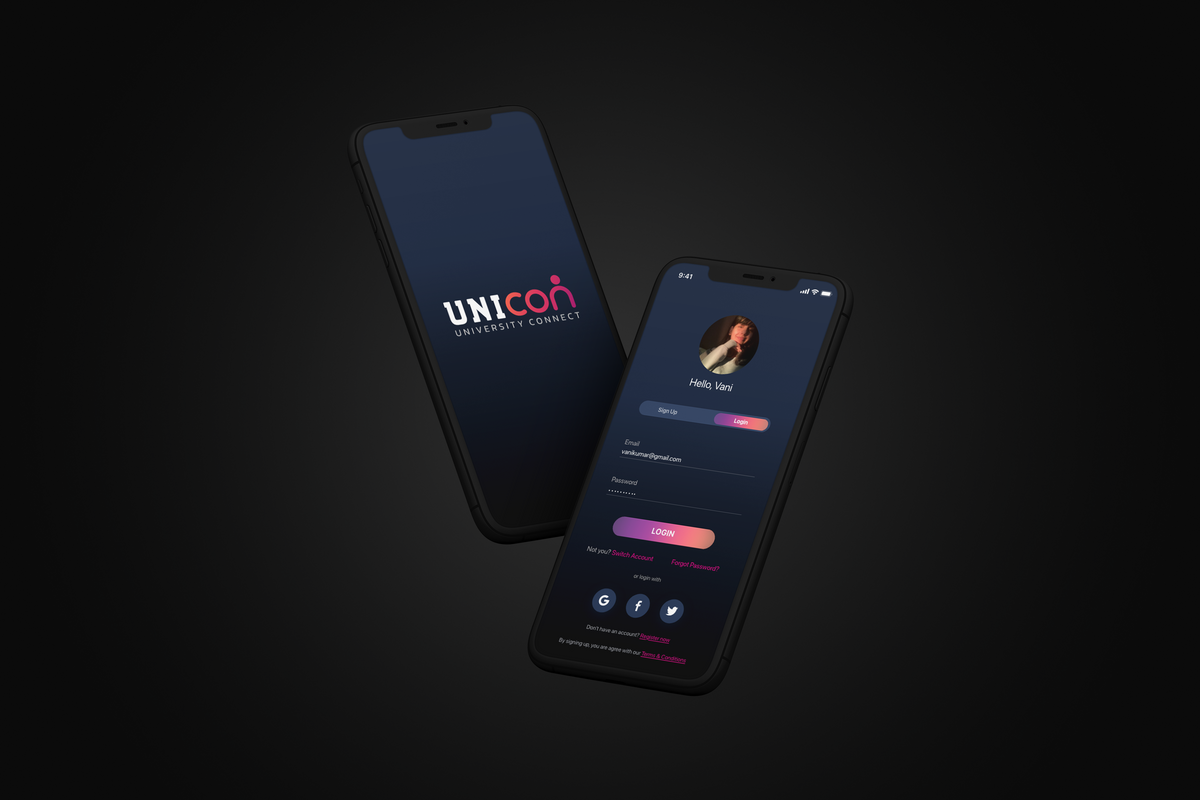UI/UX - UniCon App — It's Ongoing