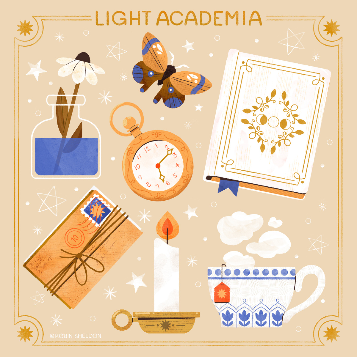 Light Academia — Robin Sheldon Illustration
