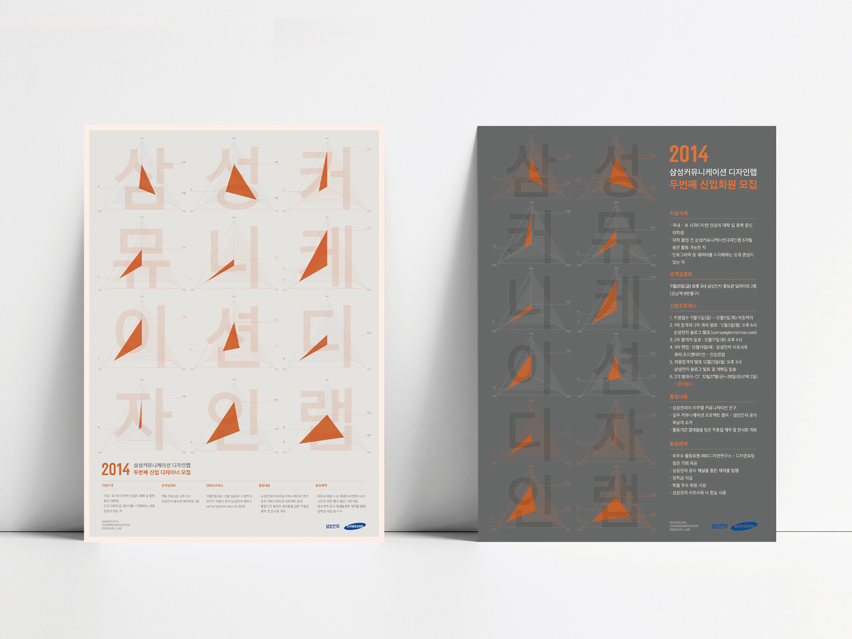 Recruiting poster for new designers at Samsung Communication Design Lab ...