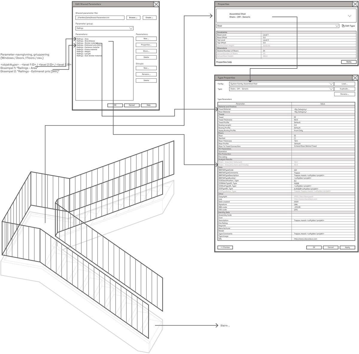 Revit Families: Railings (system Family) — Claus Neergaard / Architect