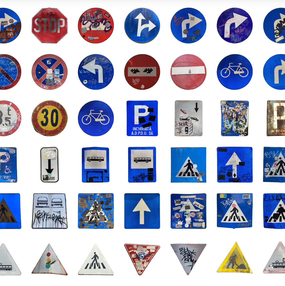 Free photo library of road signs with graffiti — Look All Over - Focus ...