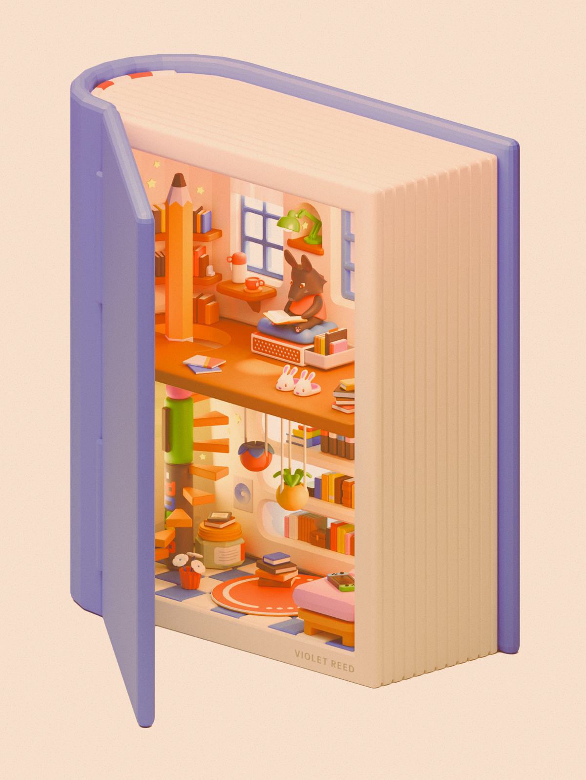 Library Poster — Violet Reed │ Illustration