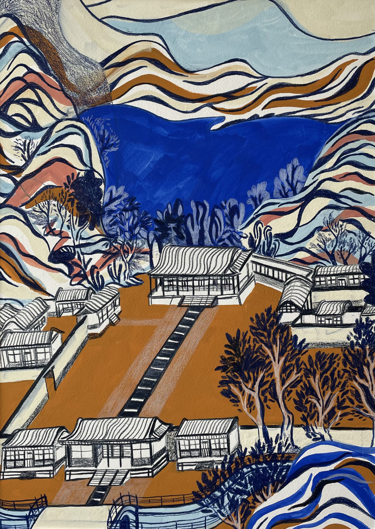 From the Forty Scenes of the Yuanmingyuan: Hall of Rectitude and Honor ...