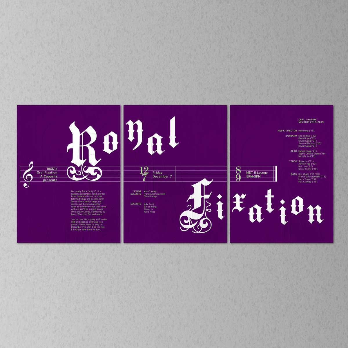 Royal Fixation Tryptic Posters — Eunice's Website