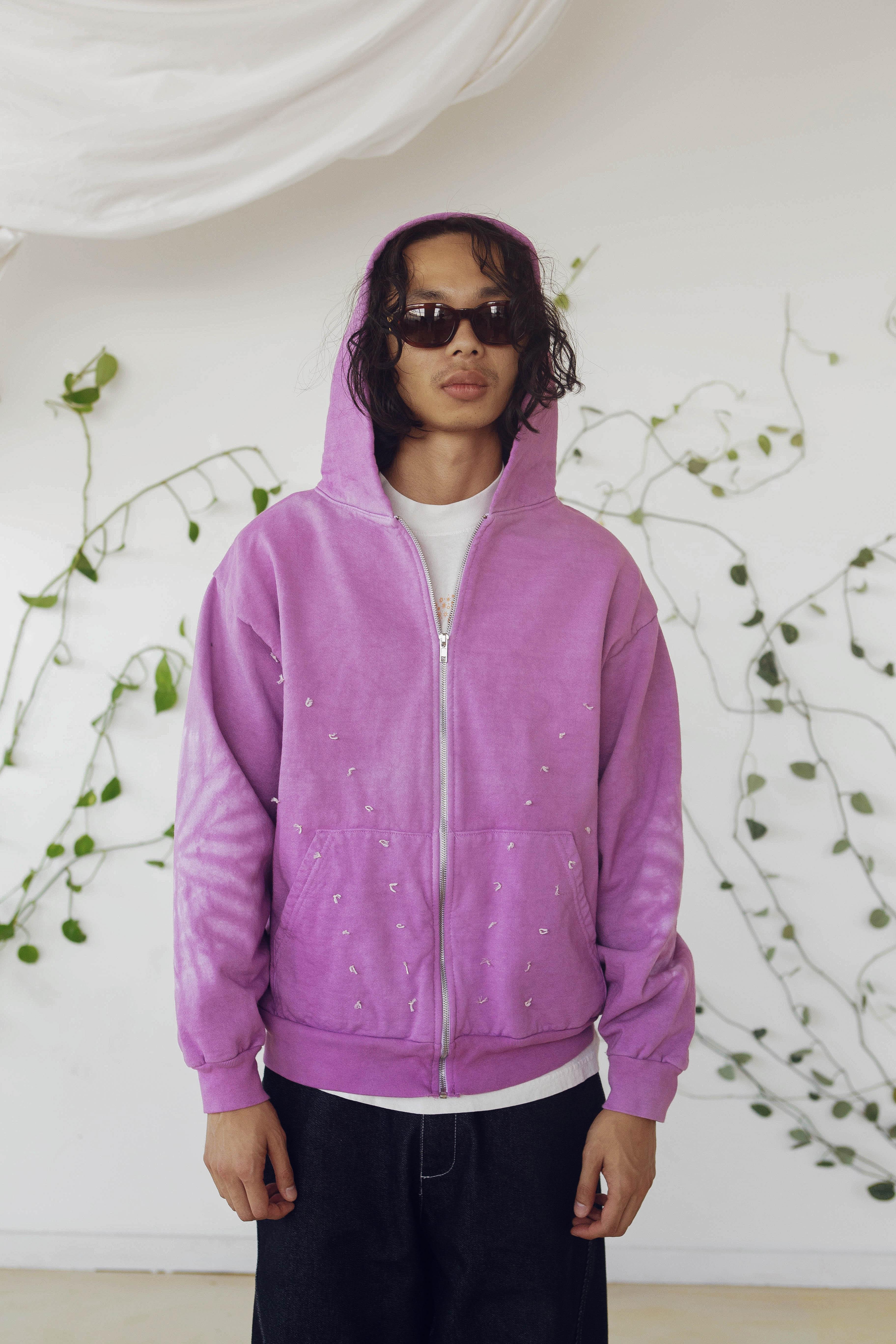 15.6 Knotted Zip Hoodie - Purple Orchid - All Play No Work LLC 15.6 Knotted Zip Hoodie - Purple Orchid - All Play No Work LLC