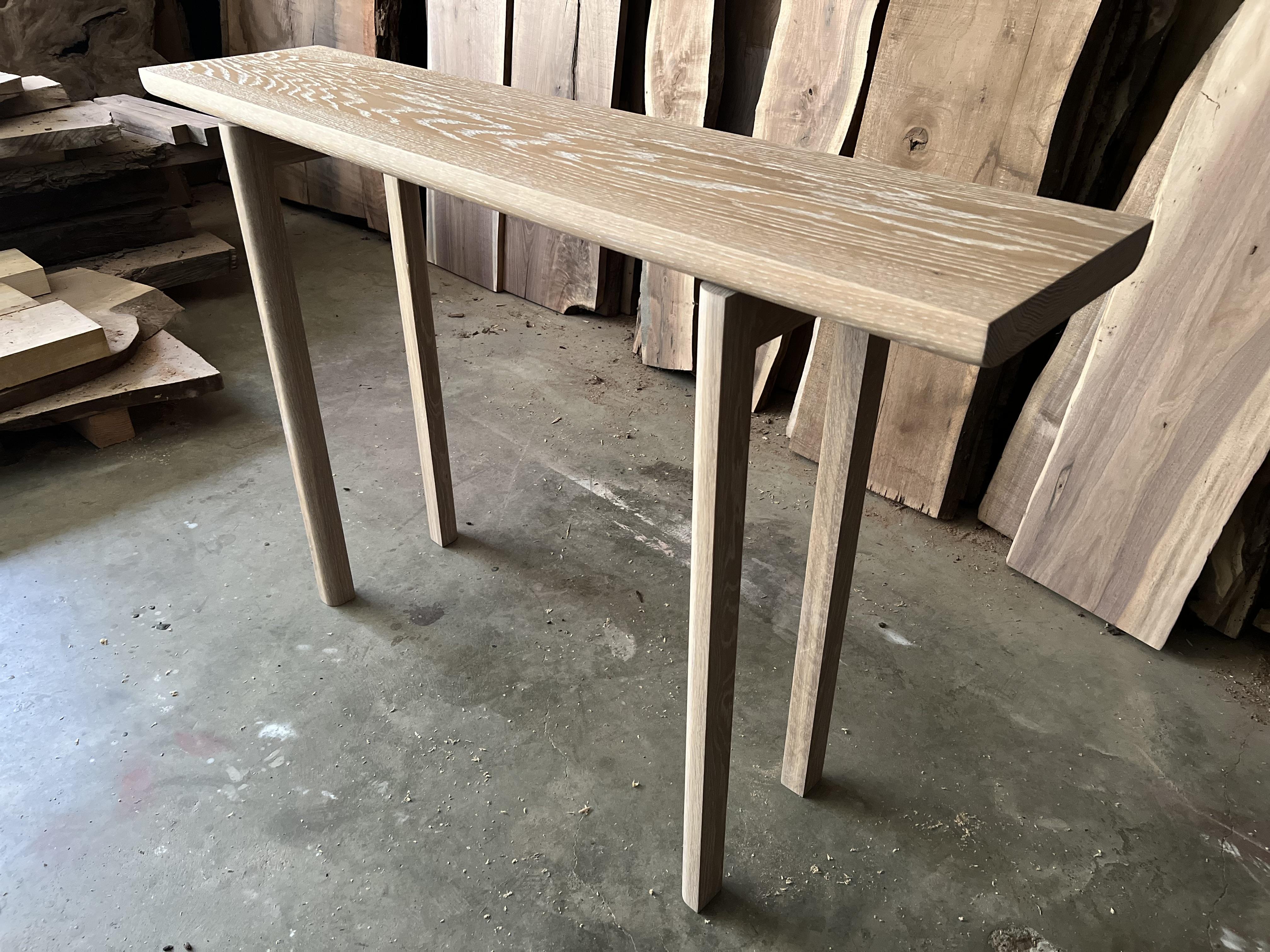 White oak entryway table store