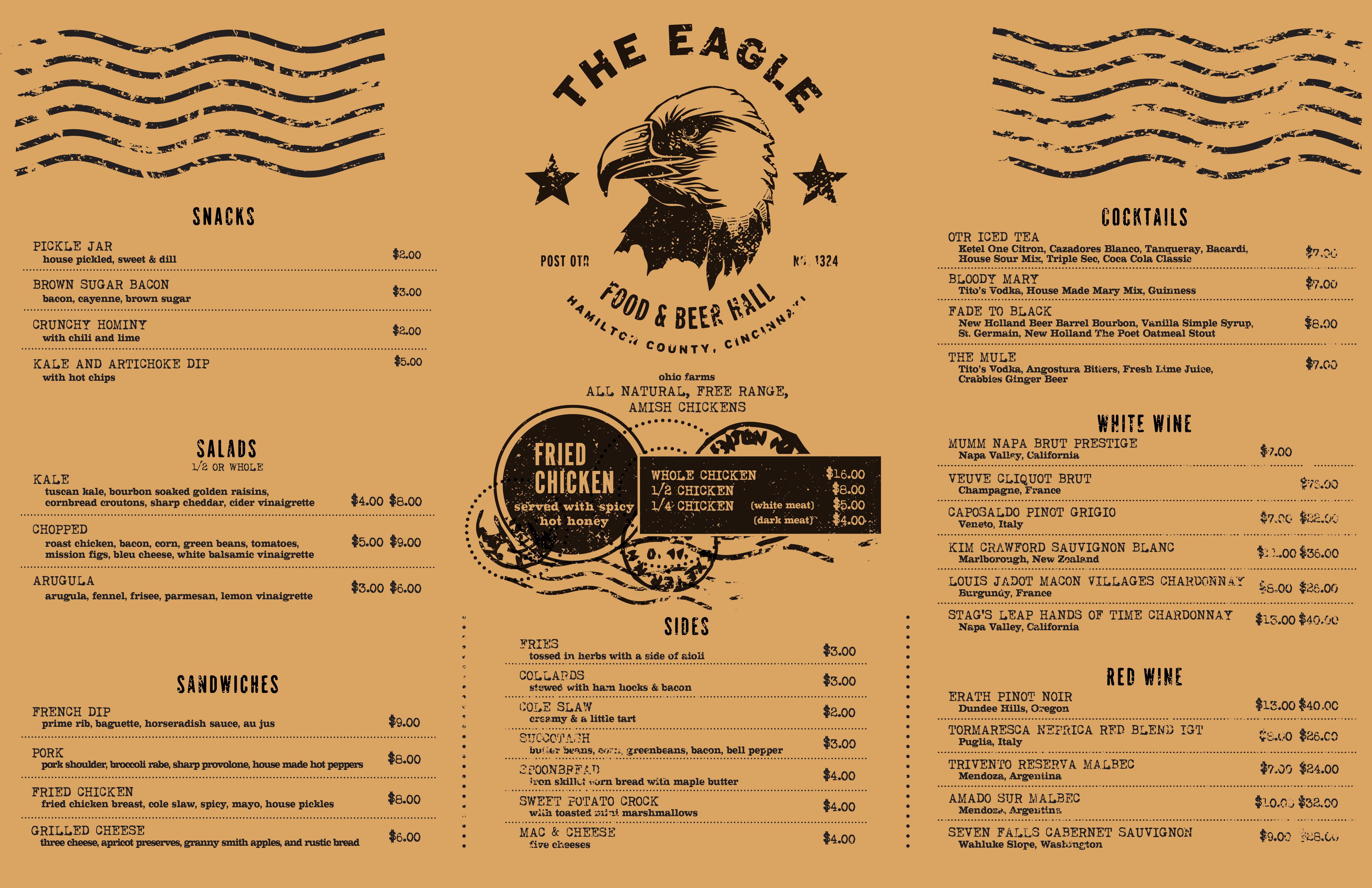 The eagle menu store