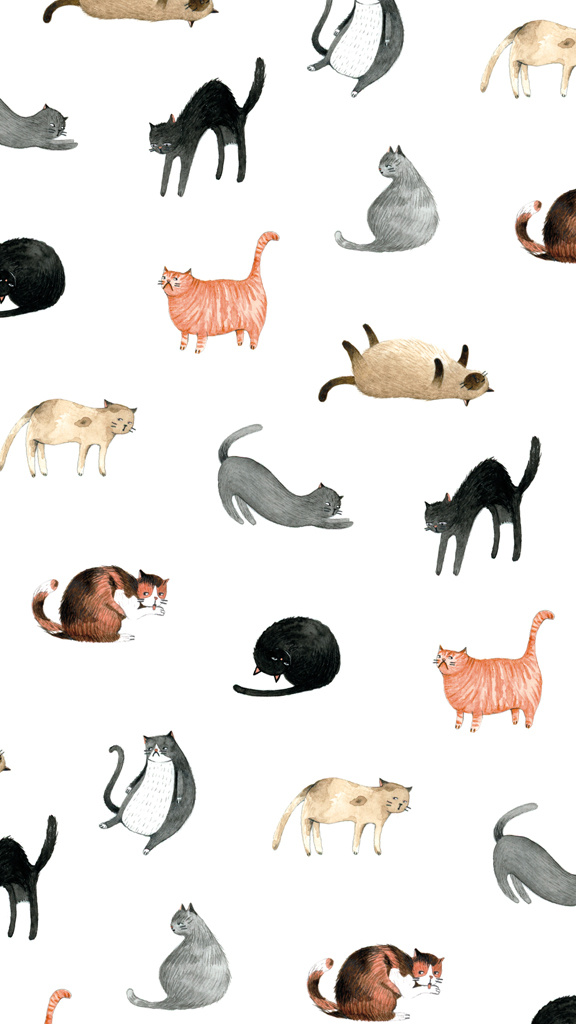 wallpaper cat — Benedetta Sala Illustrator
