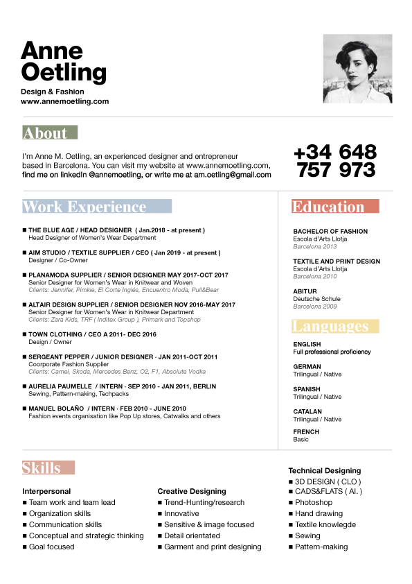 CV — ANNE M. OETLING