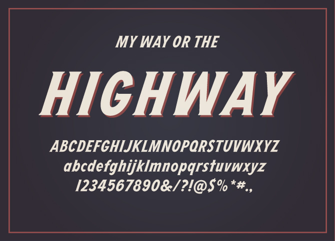 Highway Typeface — The Young Jerks