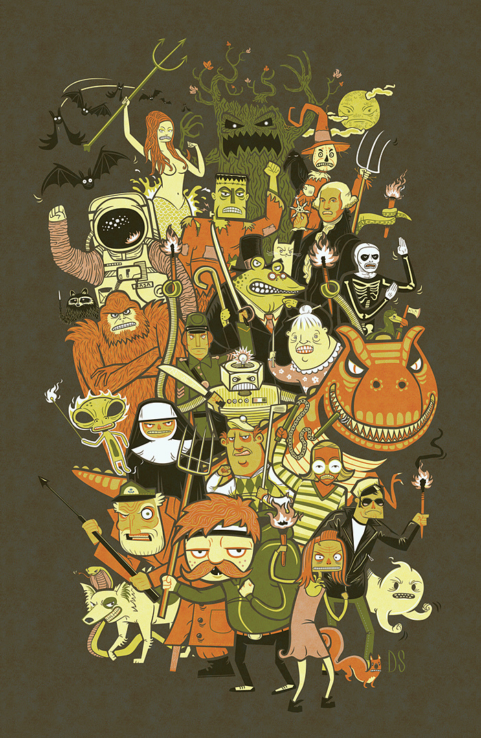 Angry Mob Print — Derek Sullivan Illustration