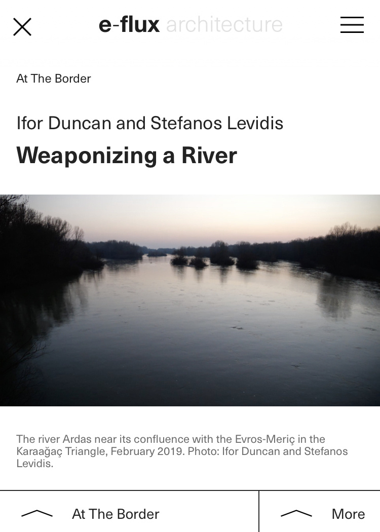 Weaponizing a River — Centre for Research Architecture
