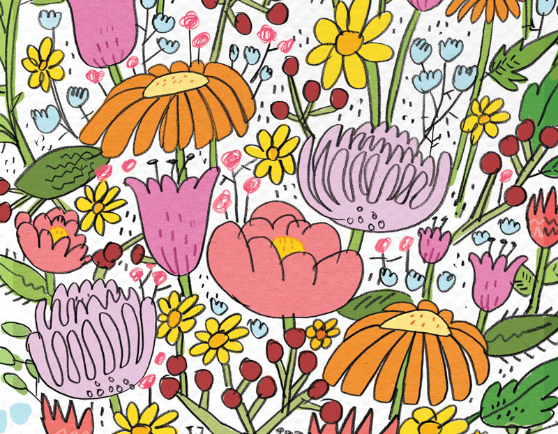 Wildflower Pattern — Katie Turner Illustration