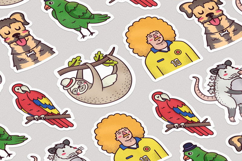 Sticker Set Colombia — Zamir Bermeo
