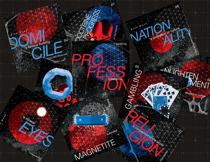 Who is Elon Musk? Surrealist Game Cards — Morgan Lashbrook Portfolio