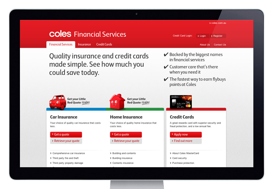 Coles Financial Services Website — emilyfisher