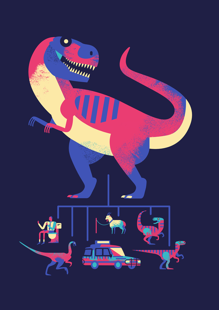 Diet of a T-Rex — Owen Davey Illustration