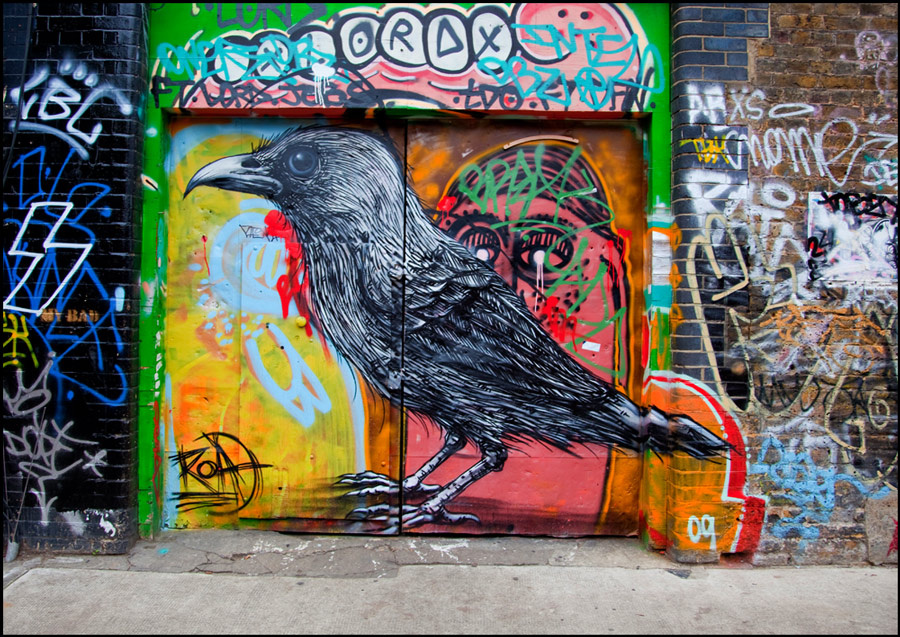 Roa, Black Bird, London — unurth