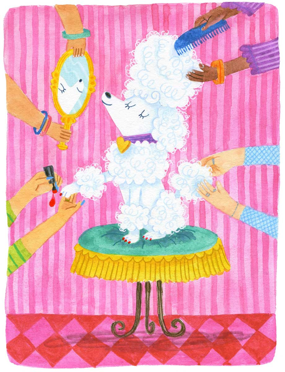 The Poodle's Pedicure — Katie Turner Illustration